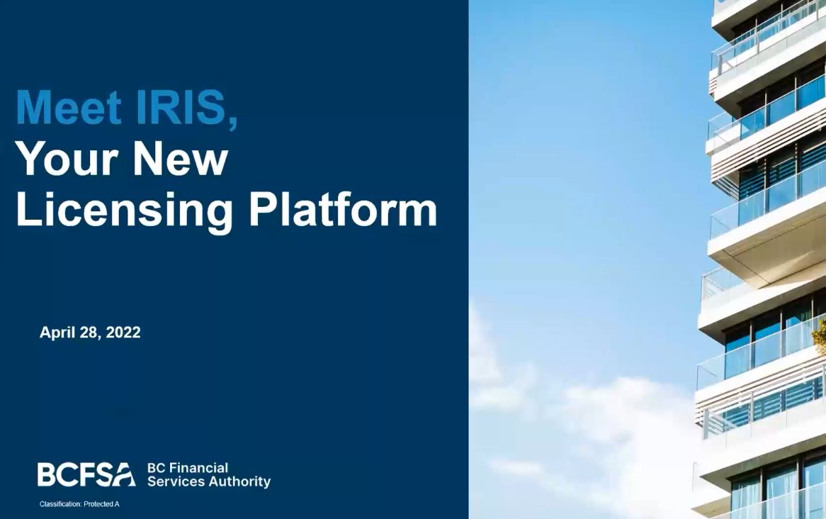 Meet IRIS, Your New Licensing Platform | BCFSA